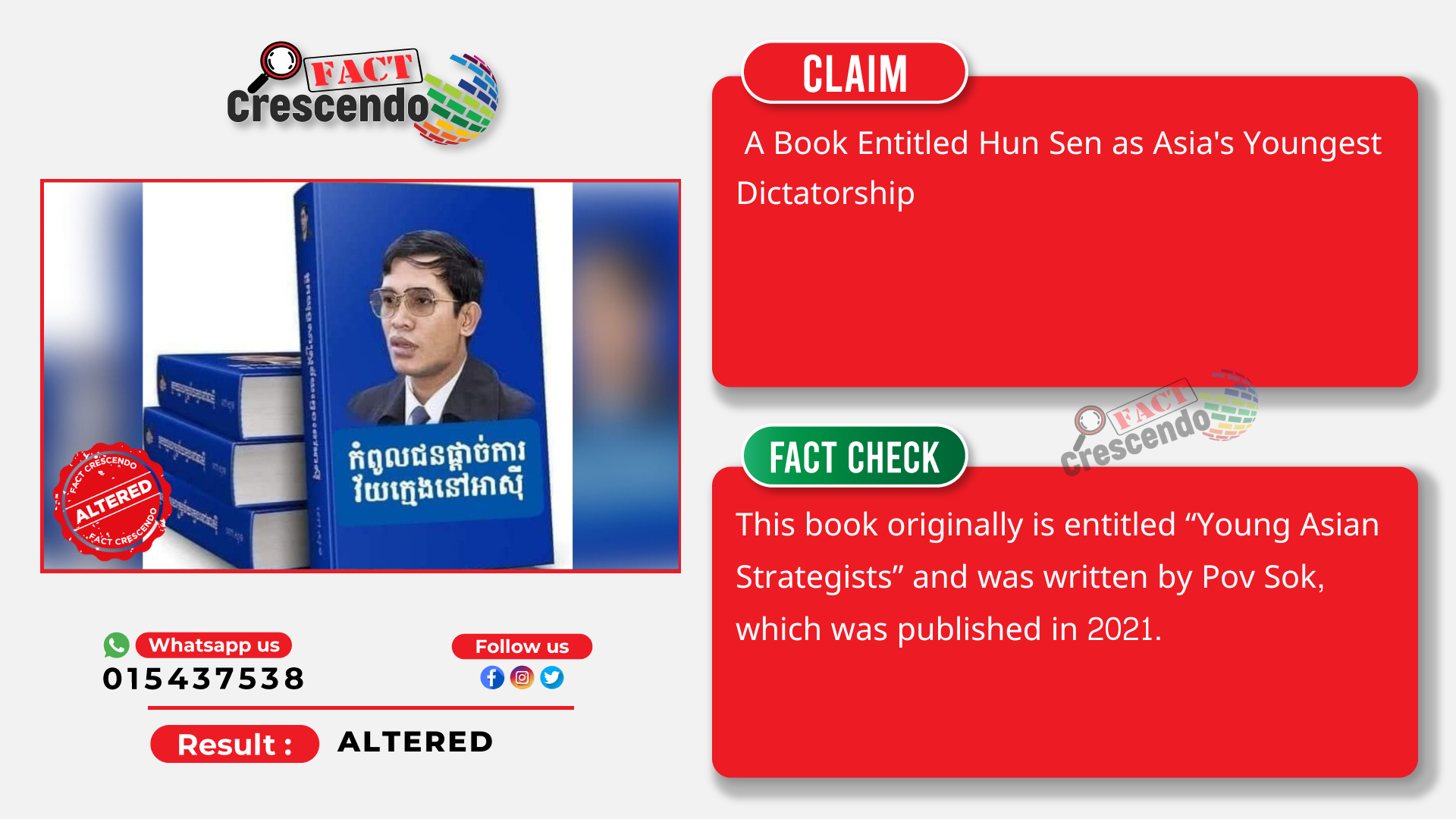 A Book Digitally Entitled Hun Sen as Asia's Youngest Dictatorship ...